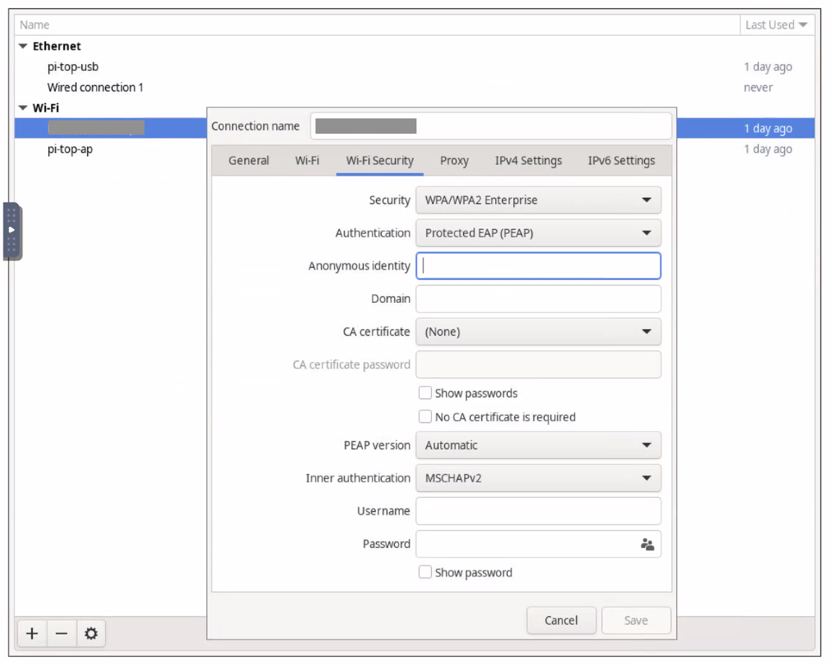 Connecting the pi-top to a Wi-Fi Network